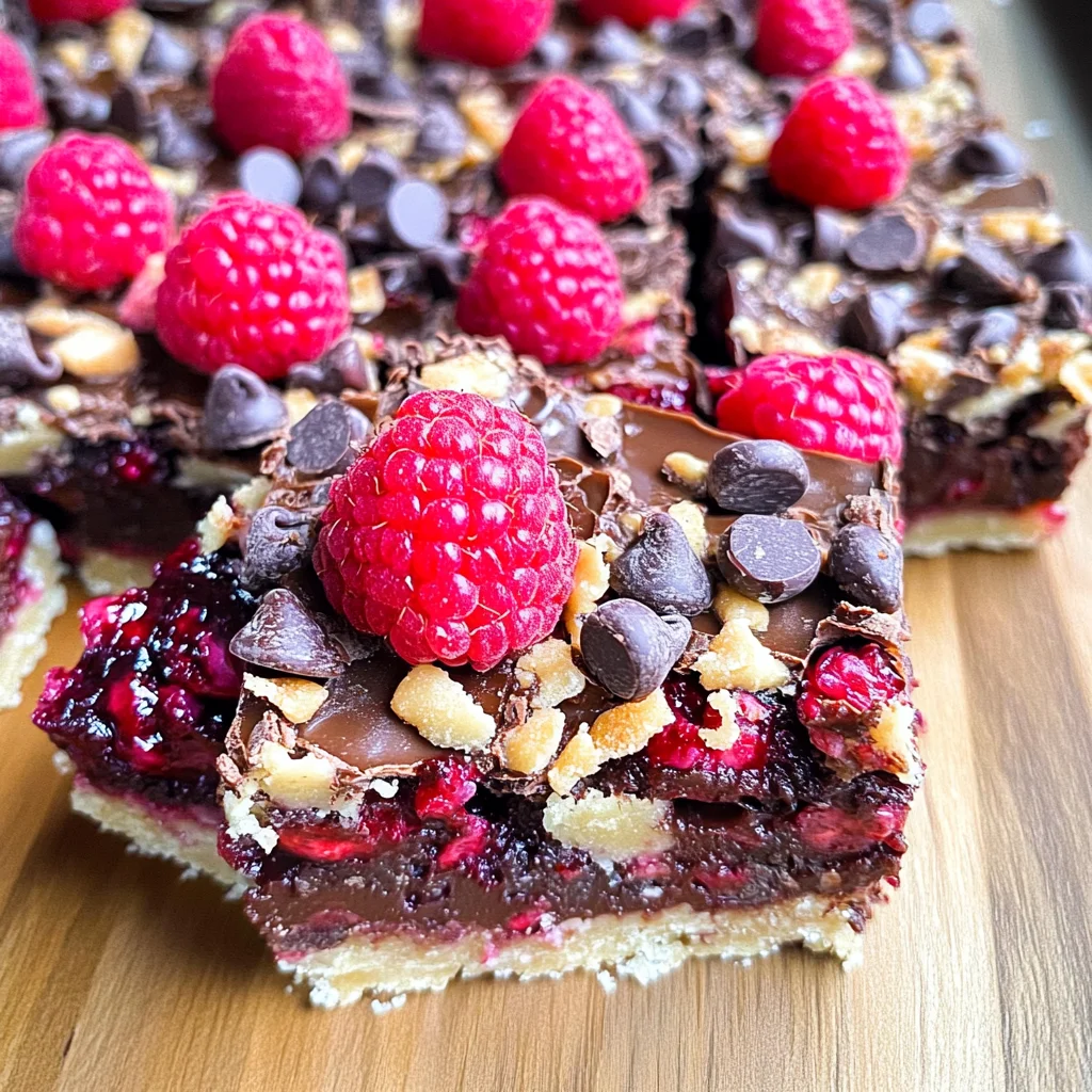 Dark Chocolate Raspberry Pie Bars