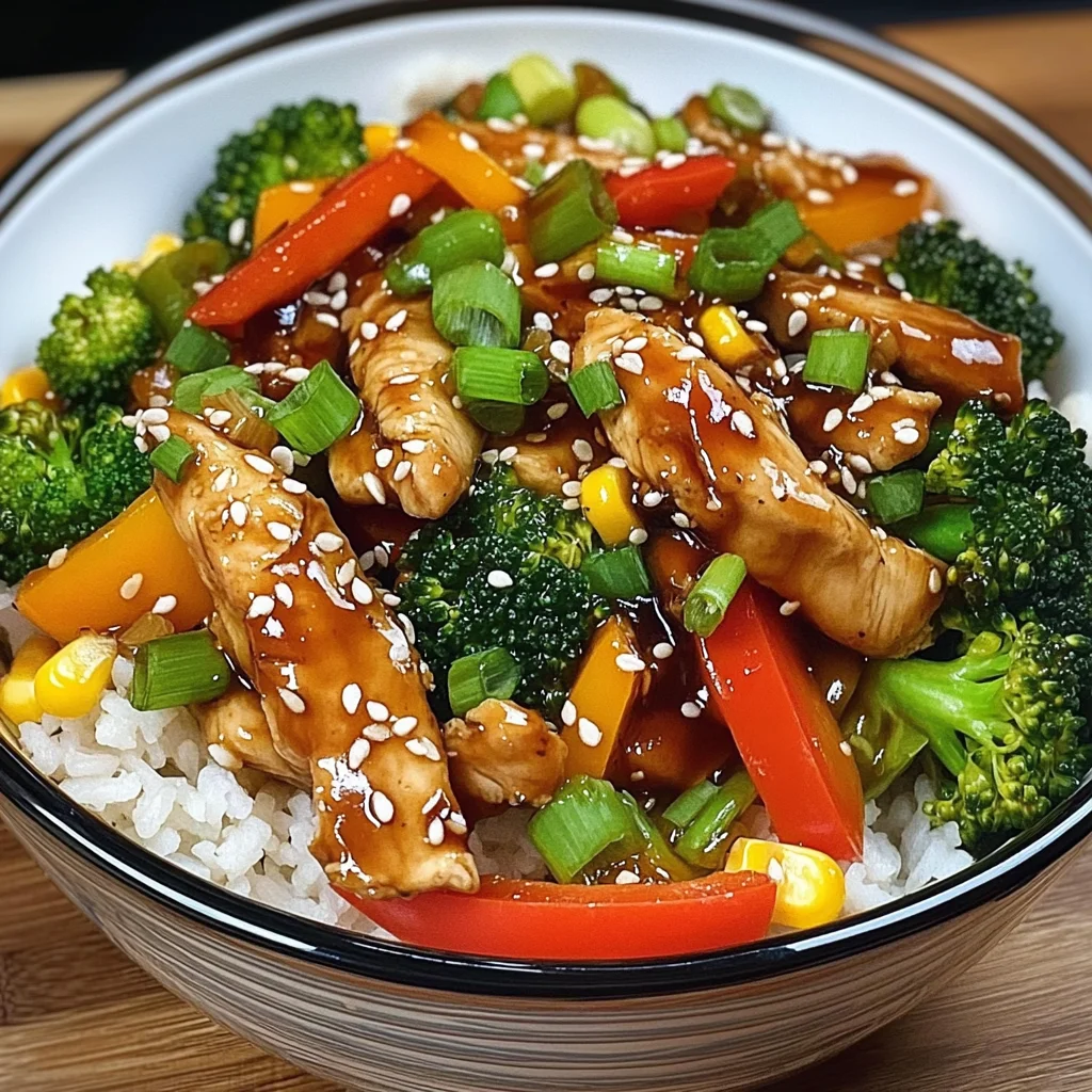 Sticky Teriyaki Chicken Stir-Fry Bowl - Cooking With Lola
